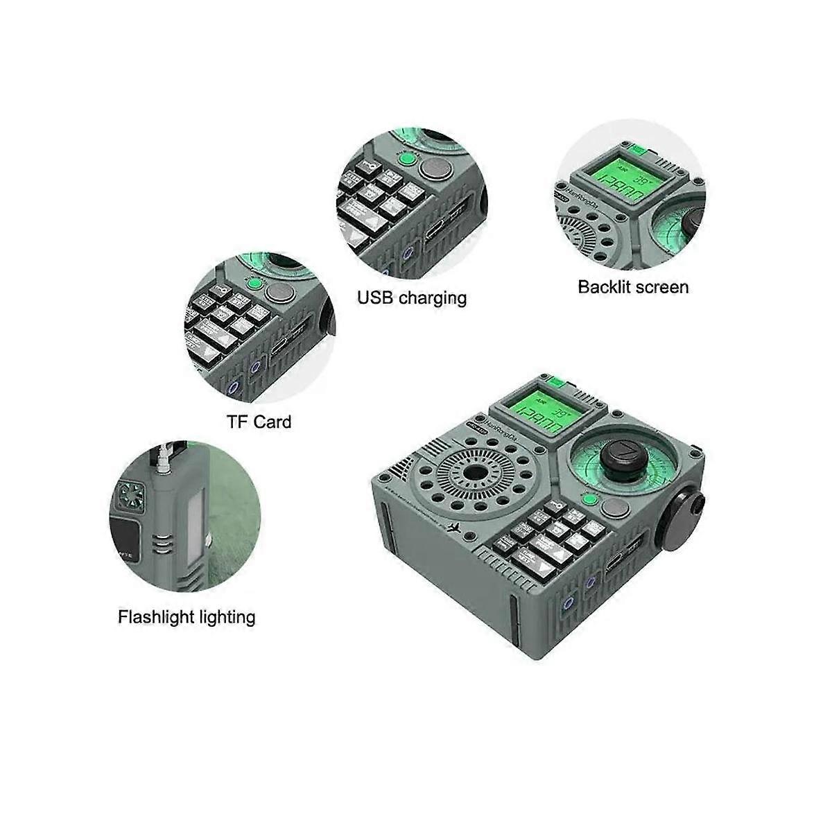 Portable Multiband Radio MF MW SW VHF Aviation Band Maritime Supports T ...