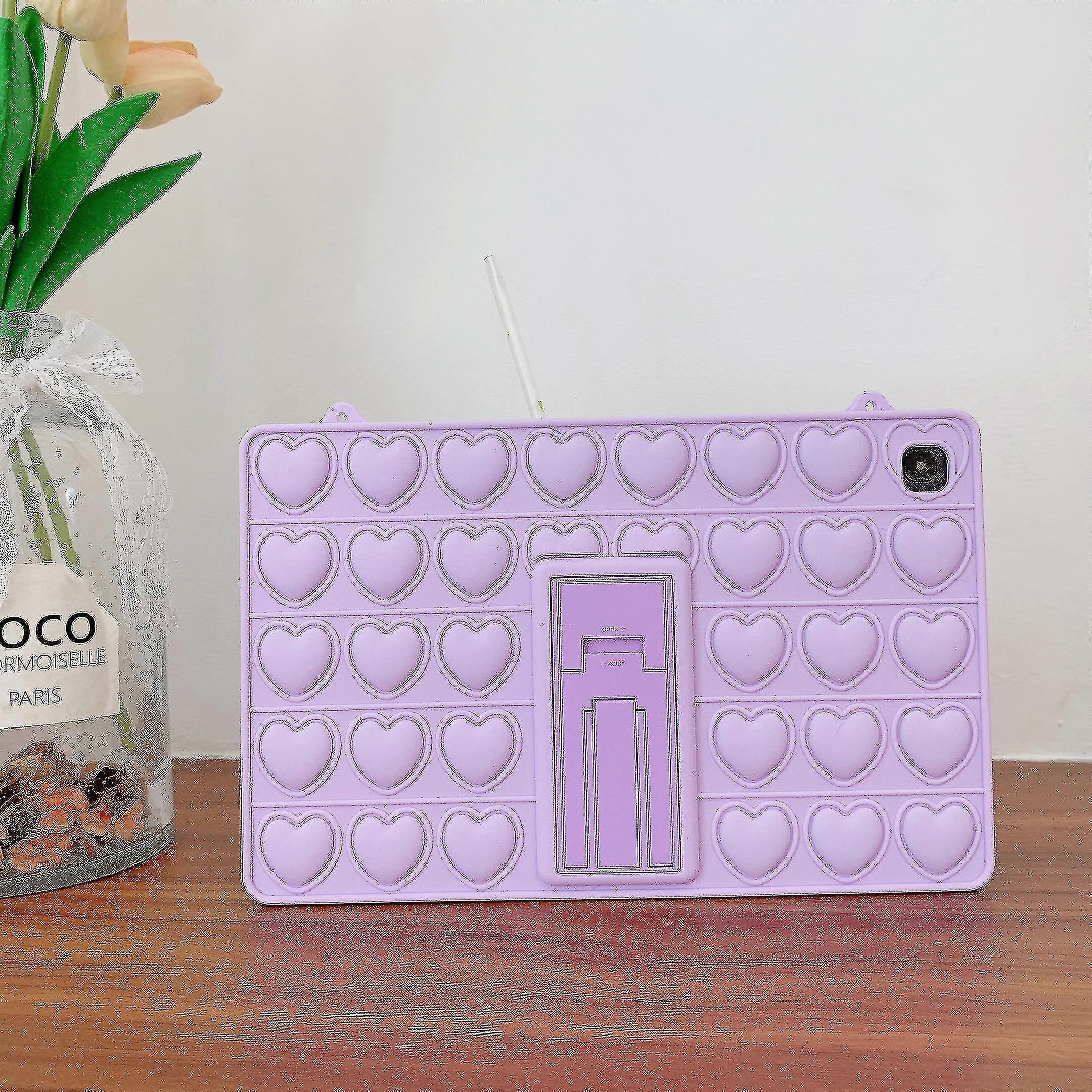 Pop-it Push Bubble Fidget Toy Silicone Cute Case For Ipad With Lanyard ...