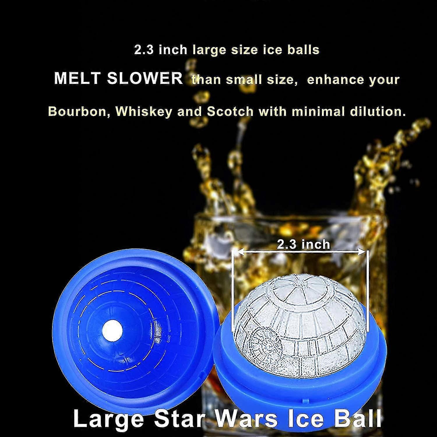 Death Star Ice Cube Mold 6 Pack Silicone Star Wars Ice Molds Sphere Big ...