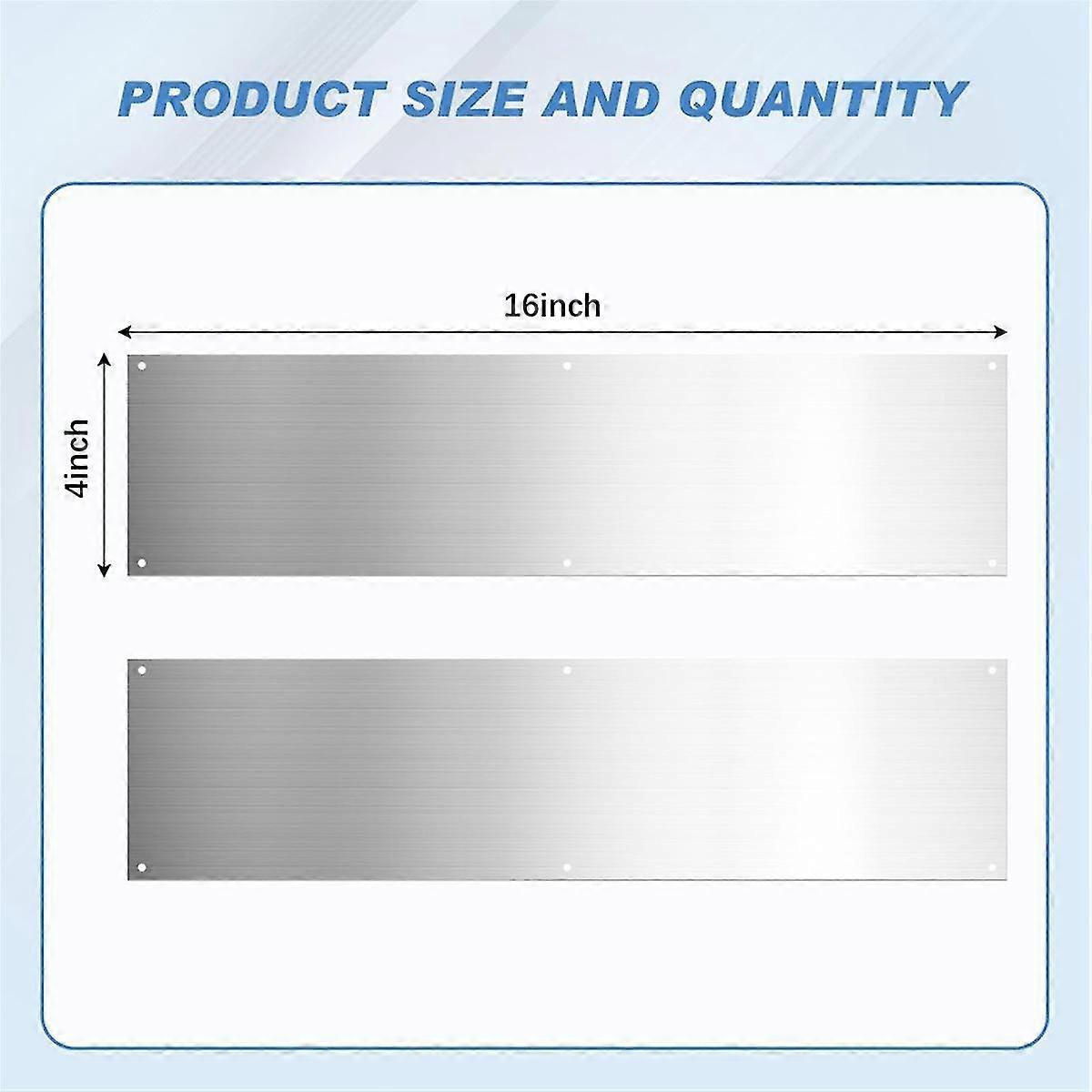 2 Pieces Door Kick Plate Kick Plates For Exterior Doors Aluminum Kick ...
