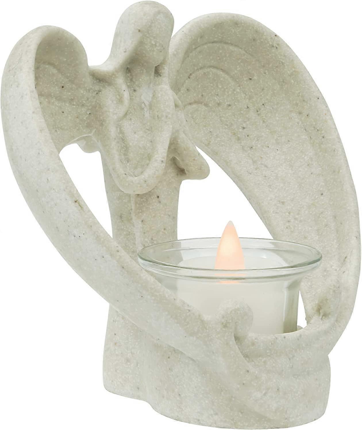 Angel Figurine Candle Holder, Bereaved Sympathy Gift with Flickering ...