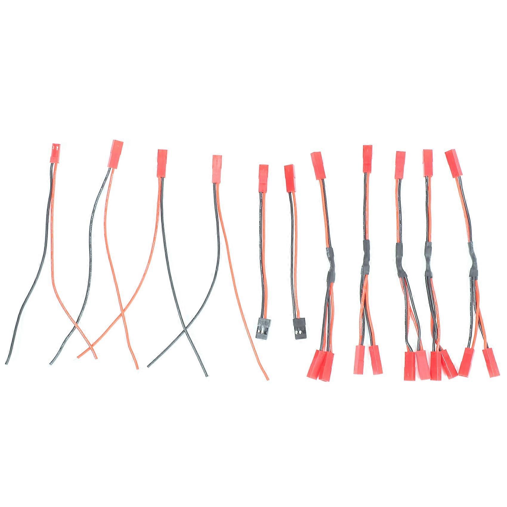 11PCS JST Plug Splitter JST Male Female Y Cable JST to JR Adapter for ...