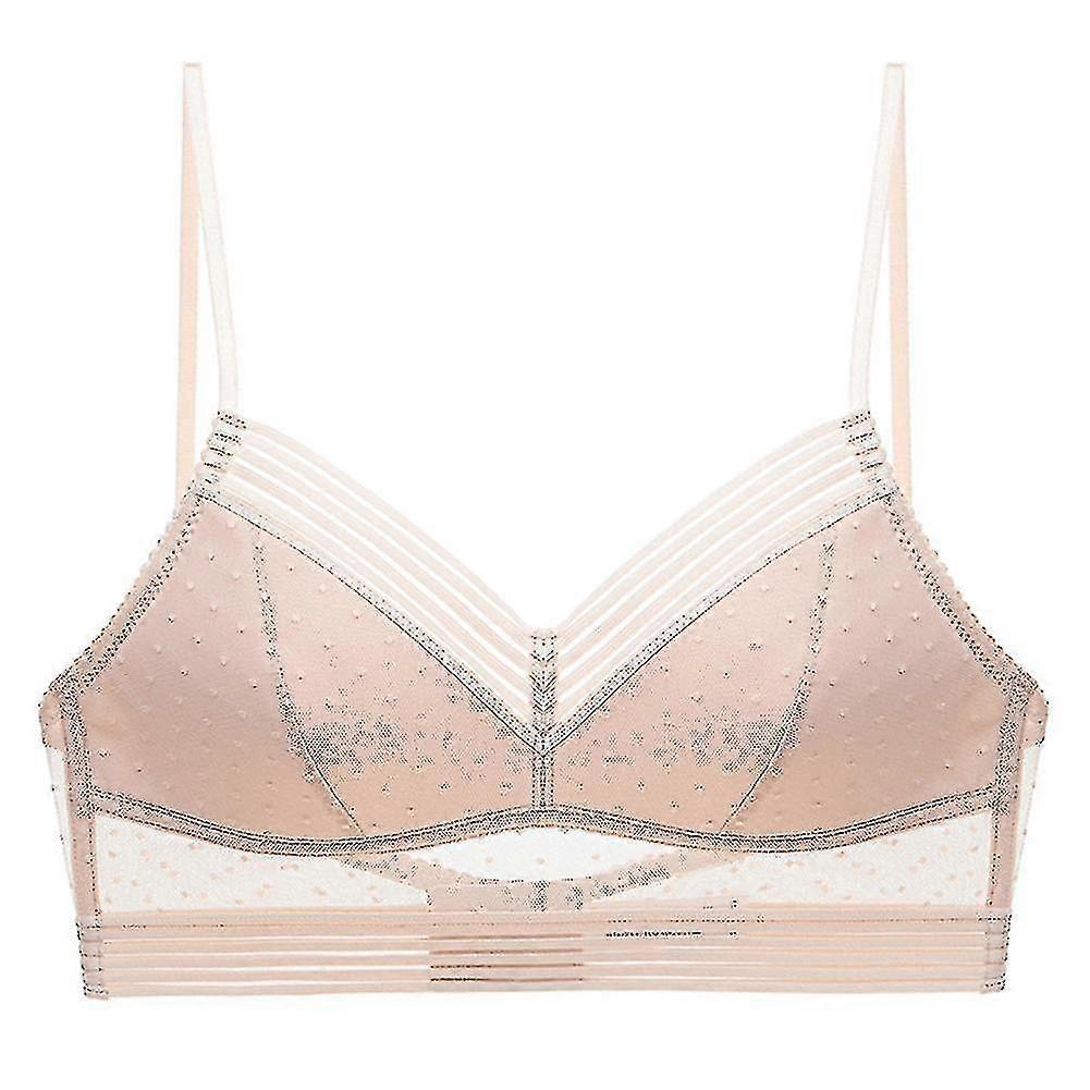 Low Back Comfort Lifting Bra Lace Bralette Bra Dot Mesh Ultra Thin ...