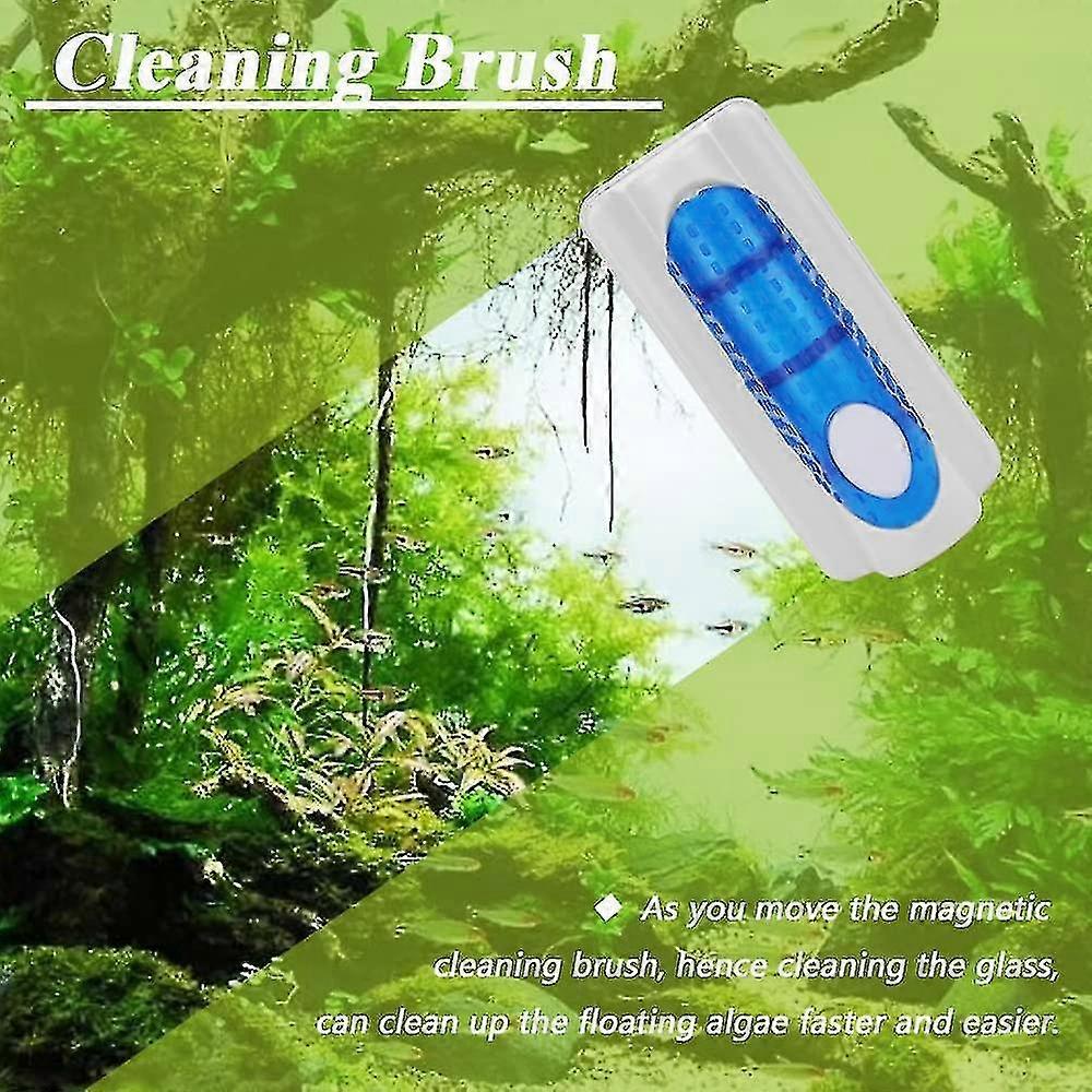 Fish Tank Magnetic Clean Brush, Aquarium Glass Scrubber Cleaner With ...