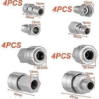 10 Pcs Air Line Hose Euro Connectors, Airline Hose Compressor Fittings ...