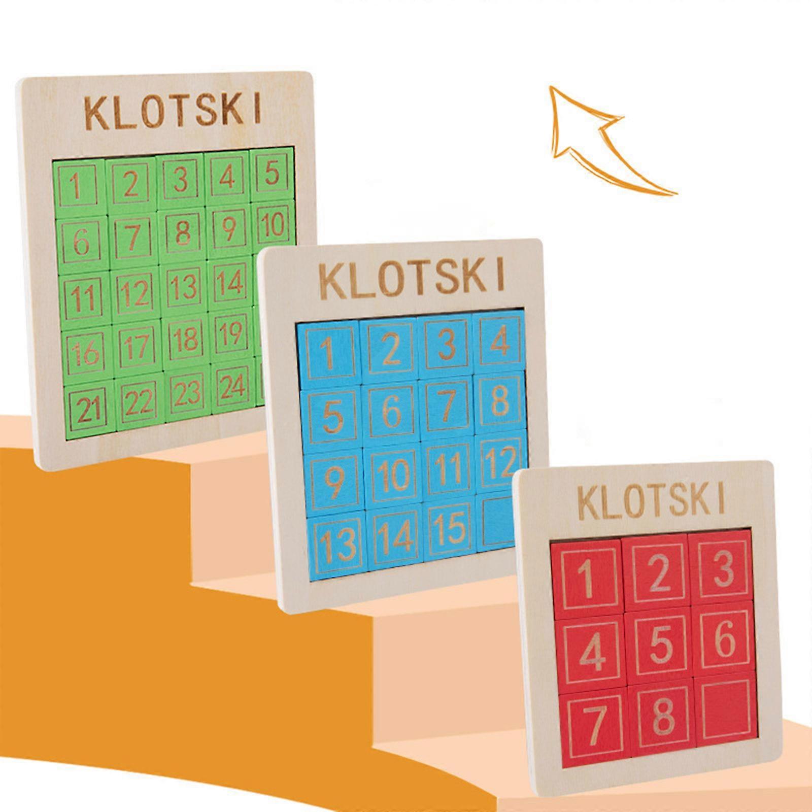 Intelligence Klotski Sliding Puzzle Toy Kids Learning Brain Teaser ...
