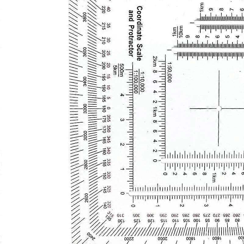 Topographic Flexible Map Scale & Protractors Military UTM/MGRS Reader ...