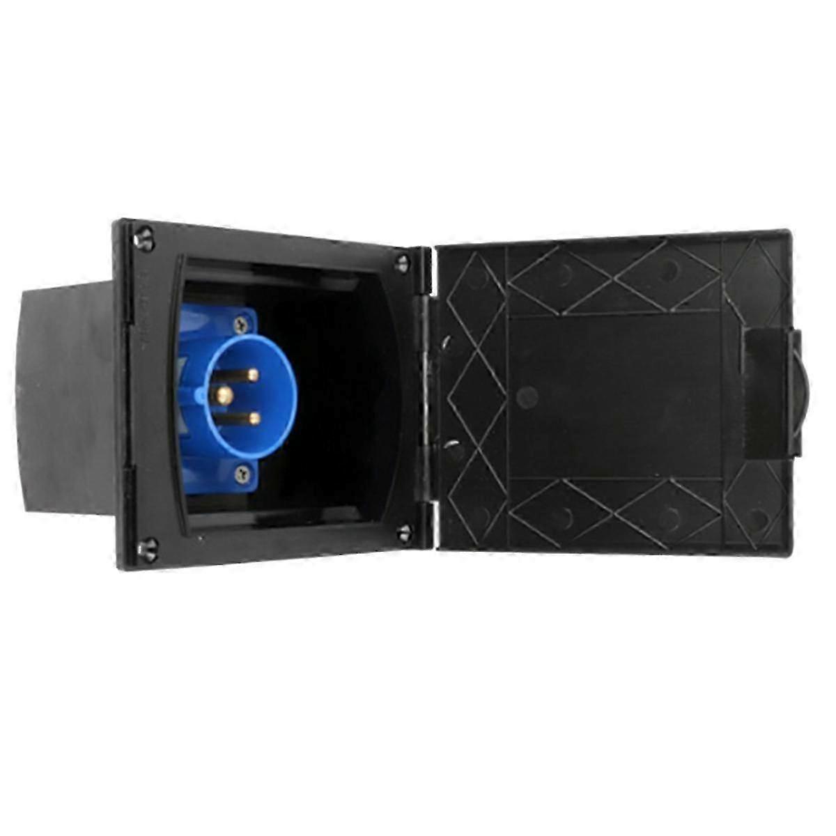 Rv 16a Black External Flush Hook Up Waterproof Plug Socket Rv ...