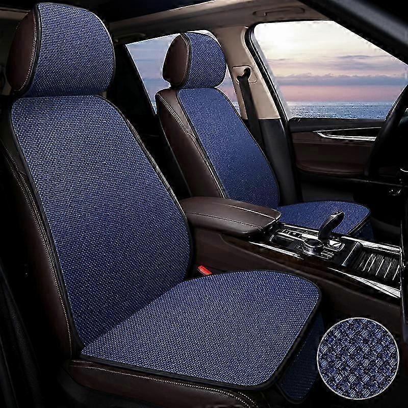 Flax Car Seat Covers Front Car Seat Cushion 3d Mesh Linen Fabric Seat ...