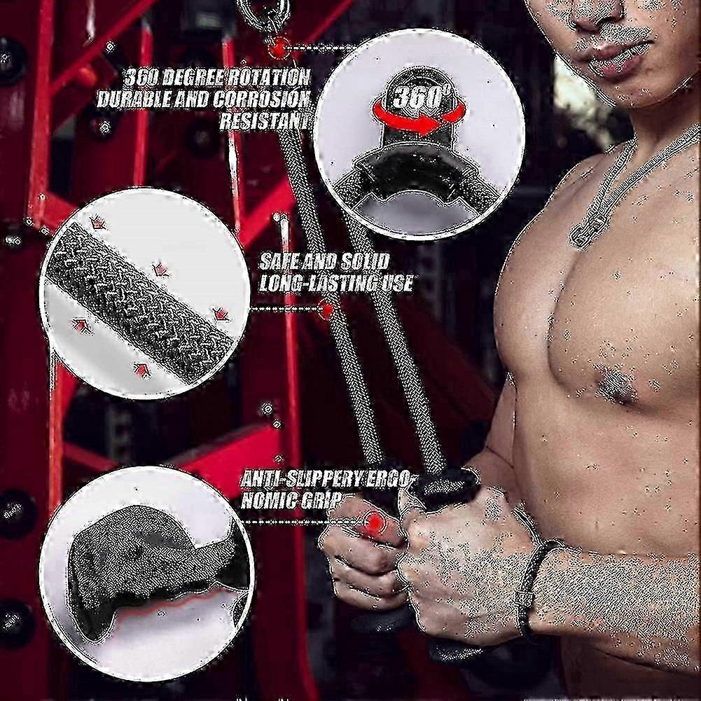 Ergonomic Triceps Rope Pull Down With Anti-slippery Natural Rubber Grip ...