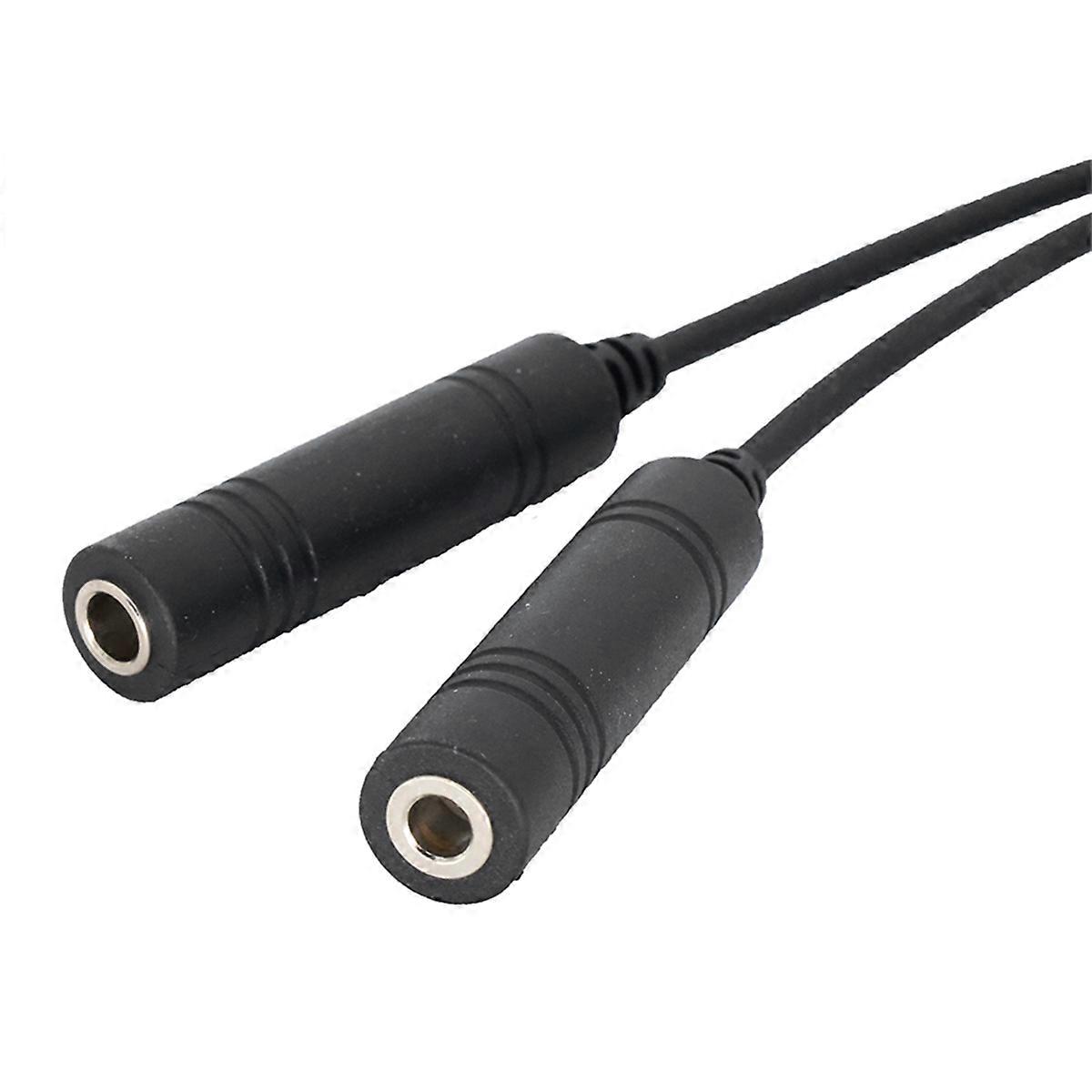 GA Dual Plugs to Airbus 5 Pin XLR Adapter Black Aviation Headphone ...