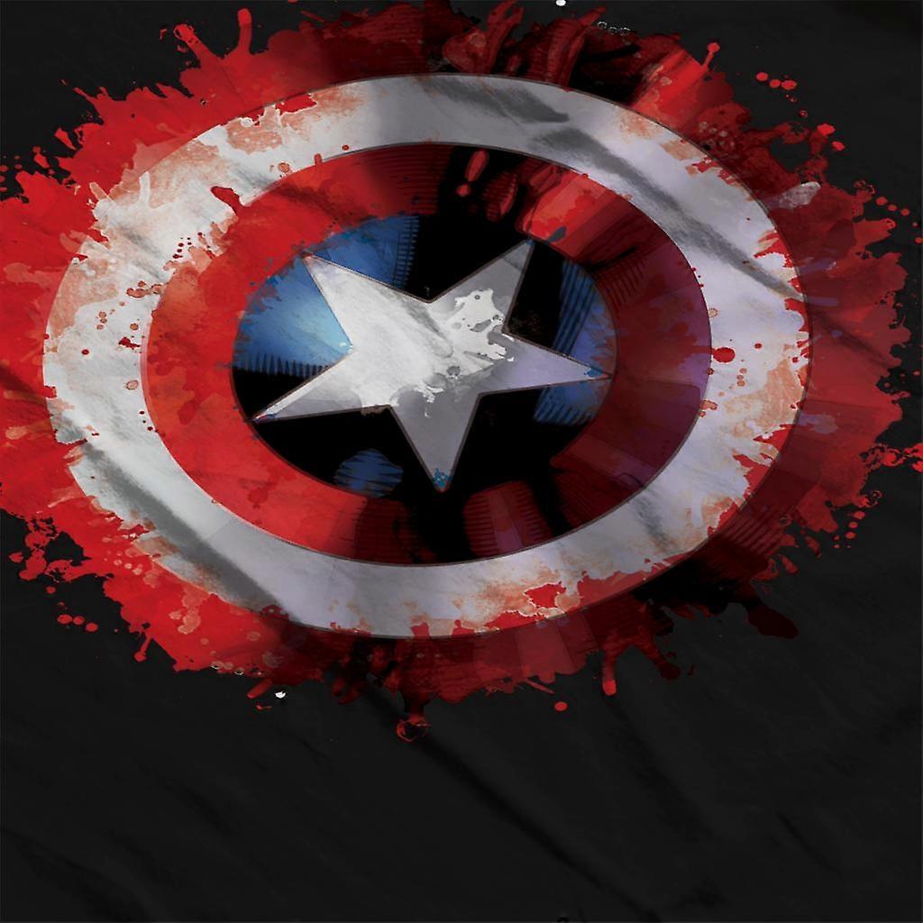 Marvel Captain America Shield Paint Splat Avengers Men's T-Shirt ...
