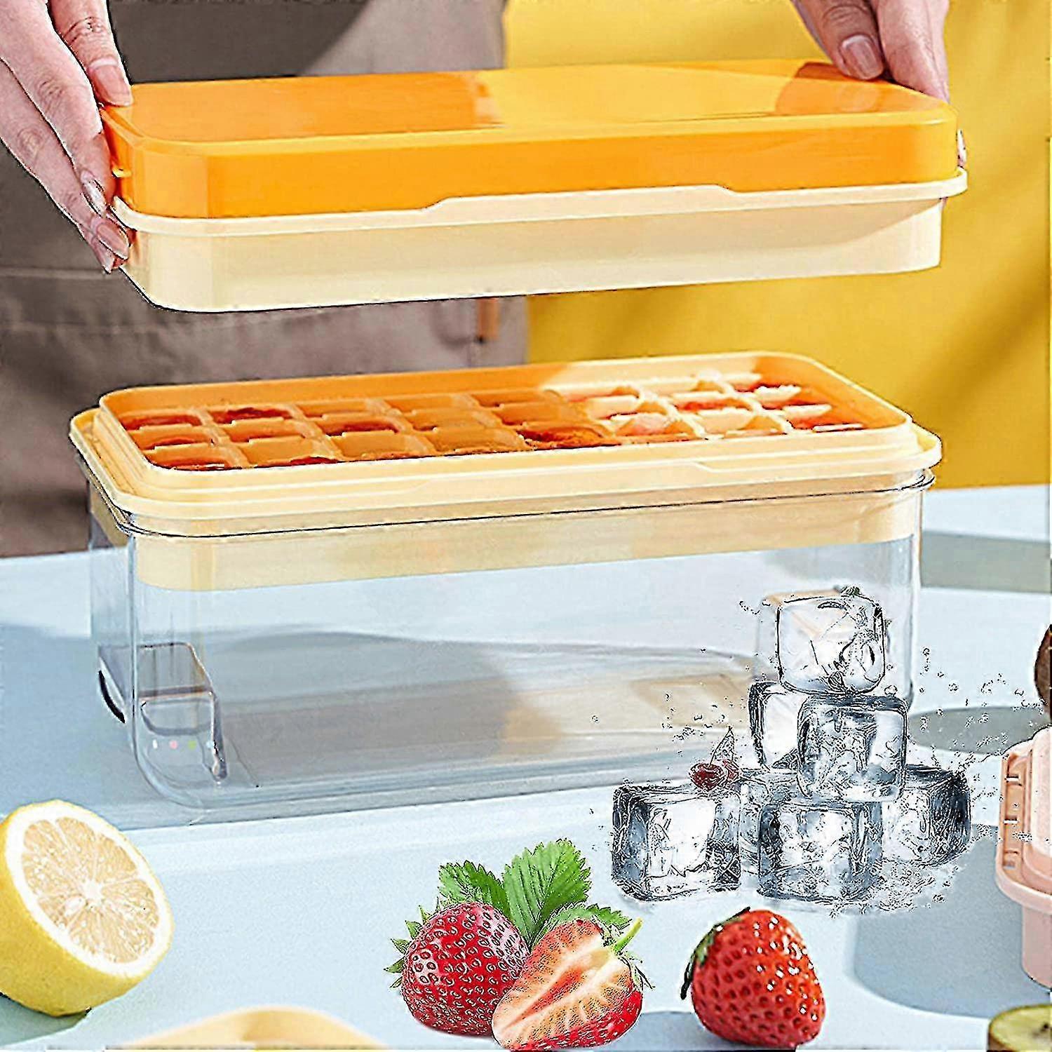 Ice Trays, Ice Mold Boxes, Ice Cube Molds With Lids | Fruugo UK