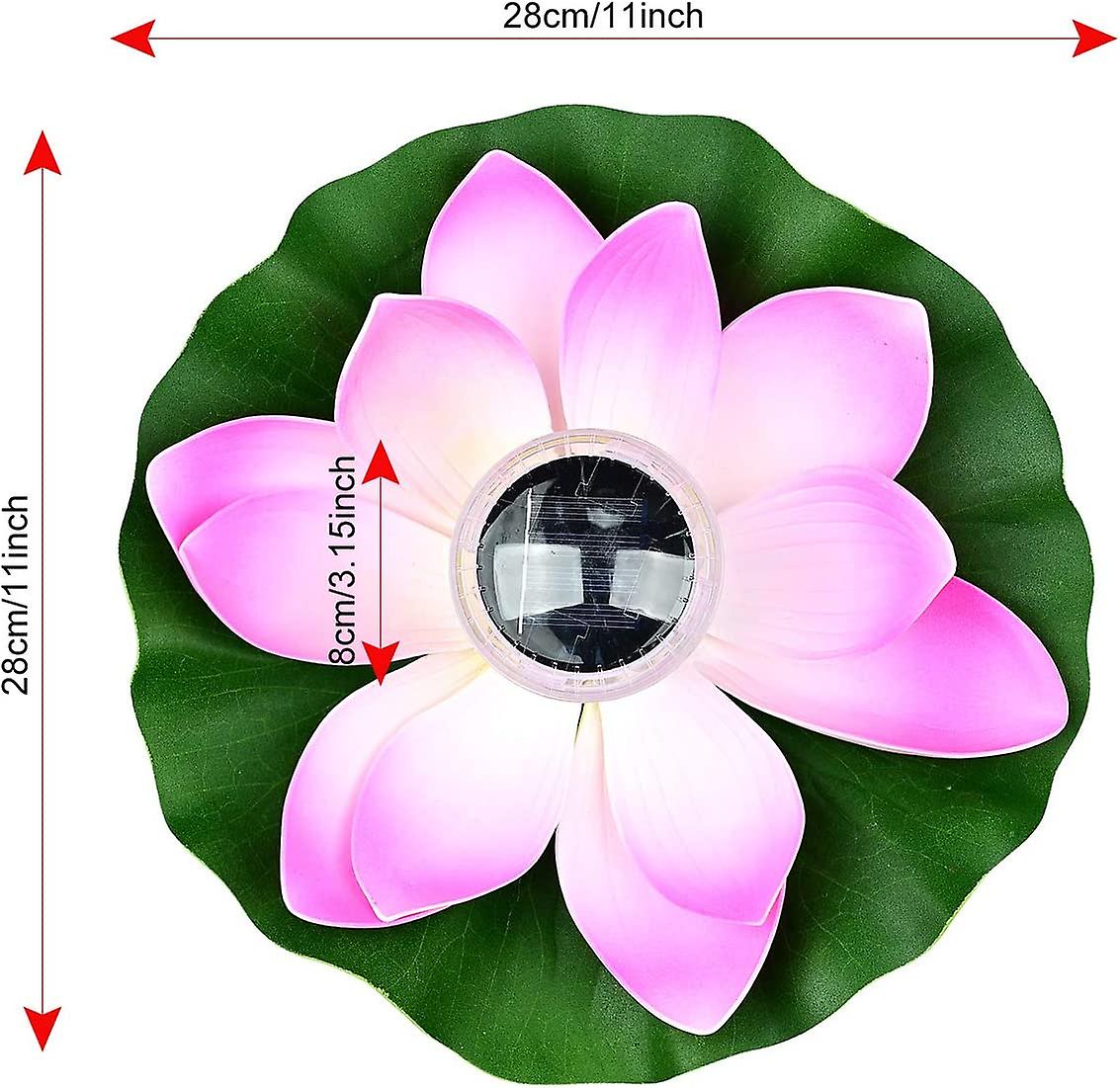 Solar Outdoor Lotus Light, 7 Colors Rgb Waterproof Led Garden Pool ...