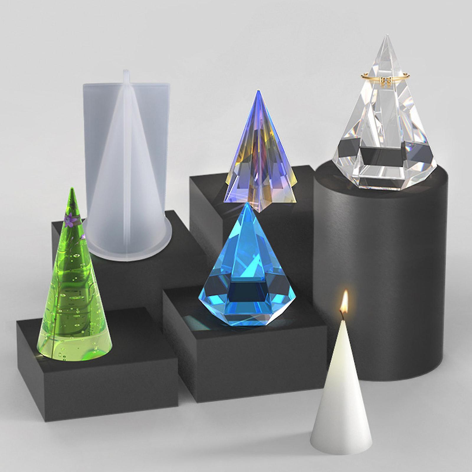 Pyramid Silicone Mold Candles Resin Molds Square Cone Molds Ring Rest ...