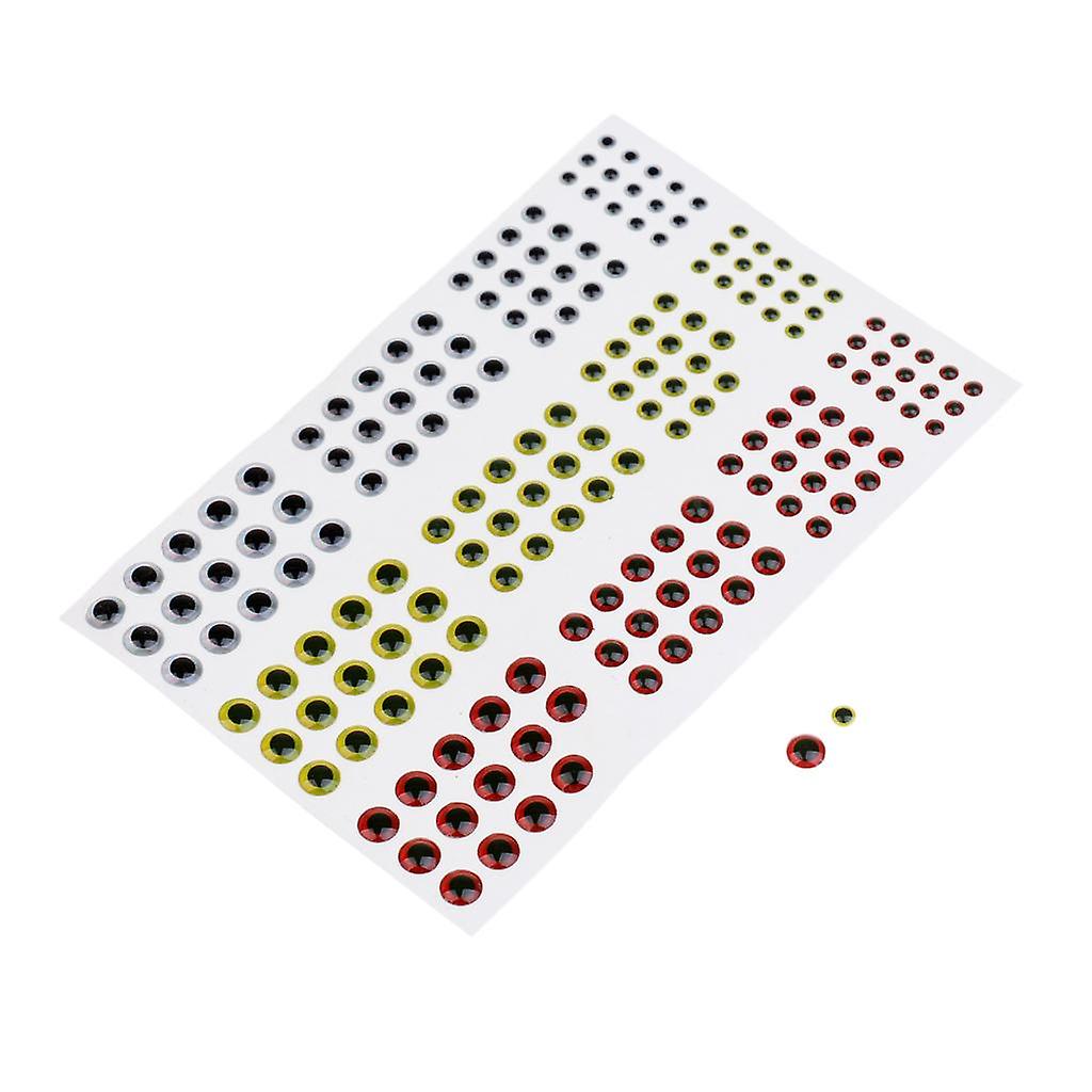 3x183 Pieces 2D Fishing Lure Eyes Fishing Eyes Bait Fly Tying Lure Jigs ...