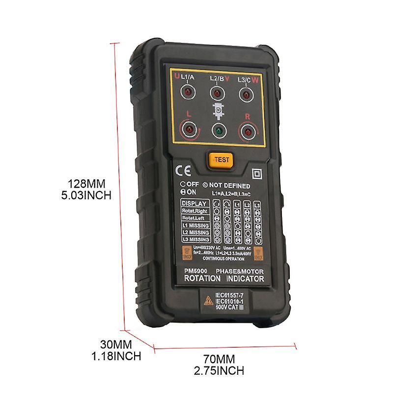 Ms5900 120v-400vac Three Phase Rotation Indicator Meter Phase Sequence ...