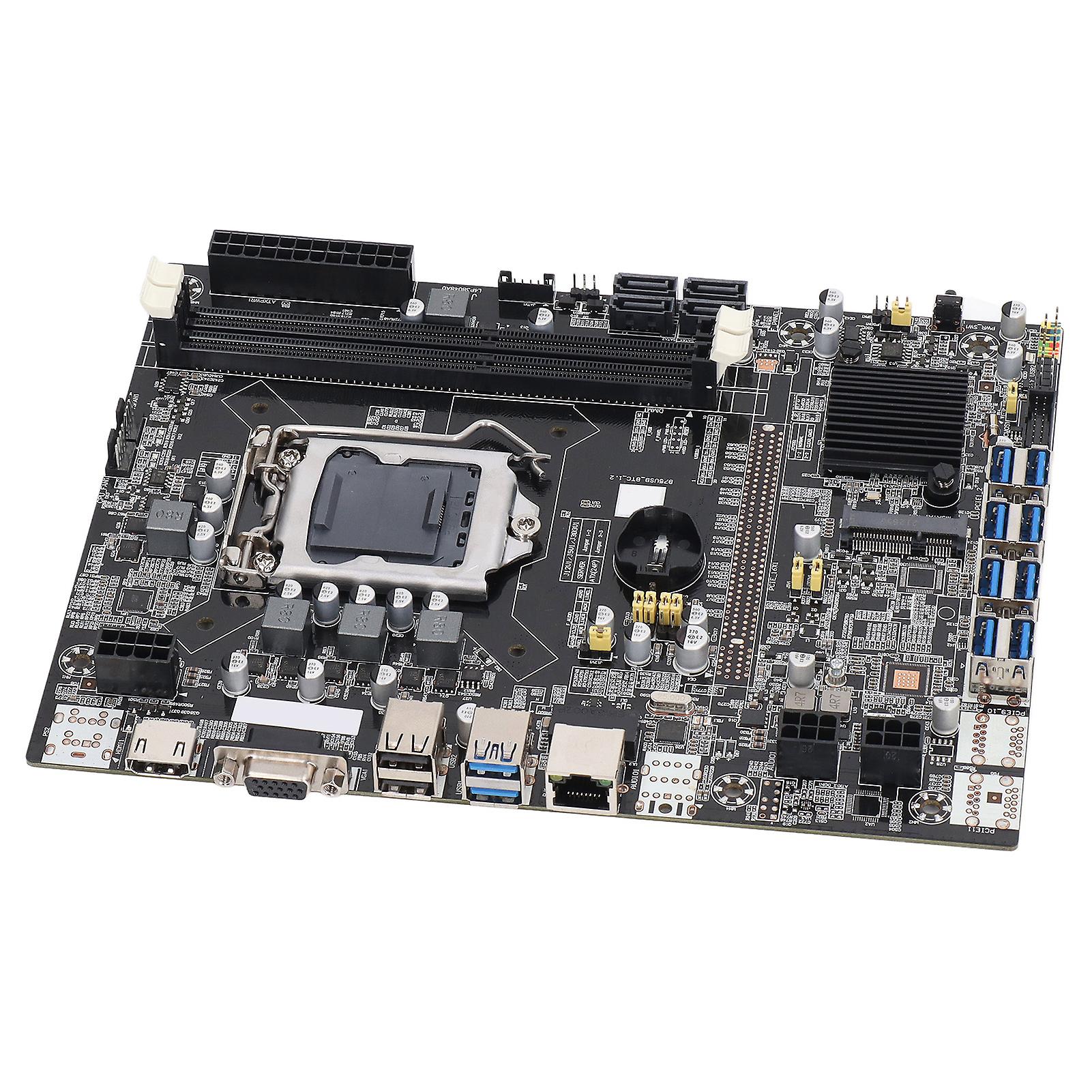 Low Noise Cryptocurrency Mining Motherboard with 8 GPU Support and USB ...