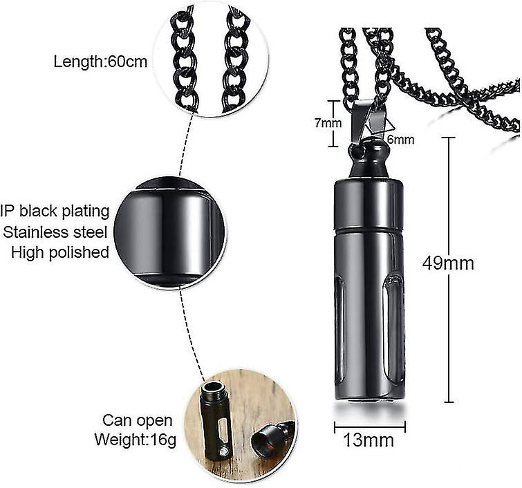 Stainless Steel Glass Container Tube Urn Keepsake Cremation Ashes ...