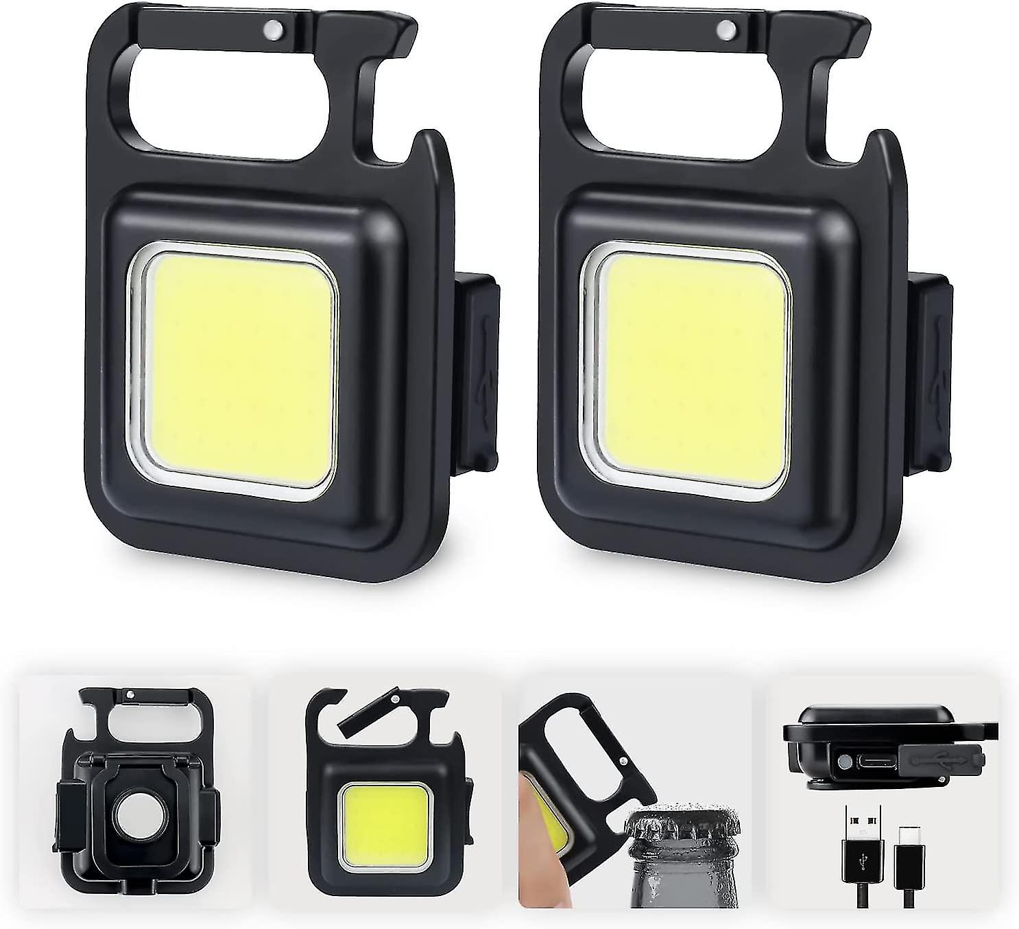 2x Mini Led Work Inspection Lights Rechargeable 500 Lumens Magnetic ...