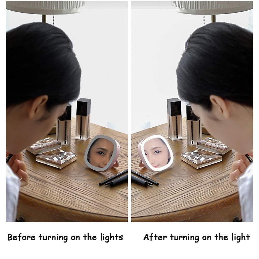 Travel Makeup Compact Mirror with LED Lighted Portable Pocket | Fruugo DK