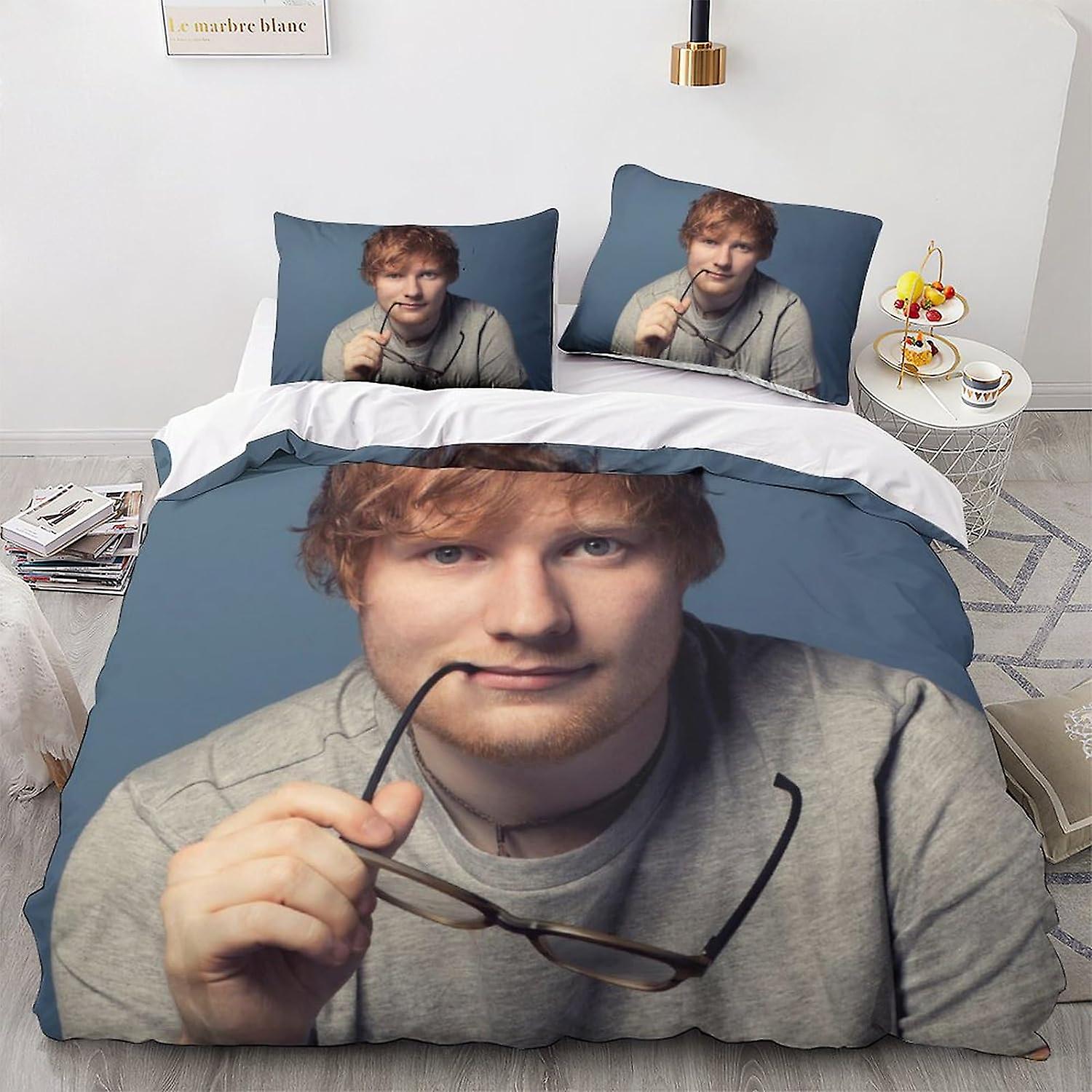 Ed Sheeran Bedding Set 3D Duvet Cover Set Soft Microfiber Singer Actor ...
