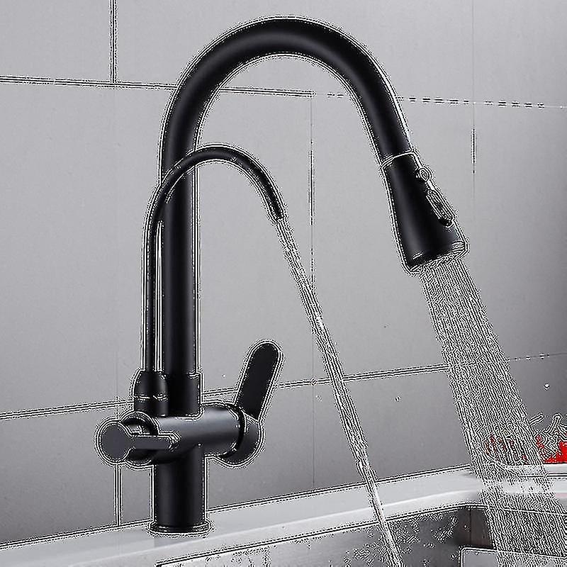 3 Way Mixer Tap Filter Pull Out Kitchen Sink Faucets | Fruugo UK