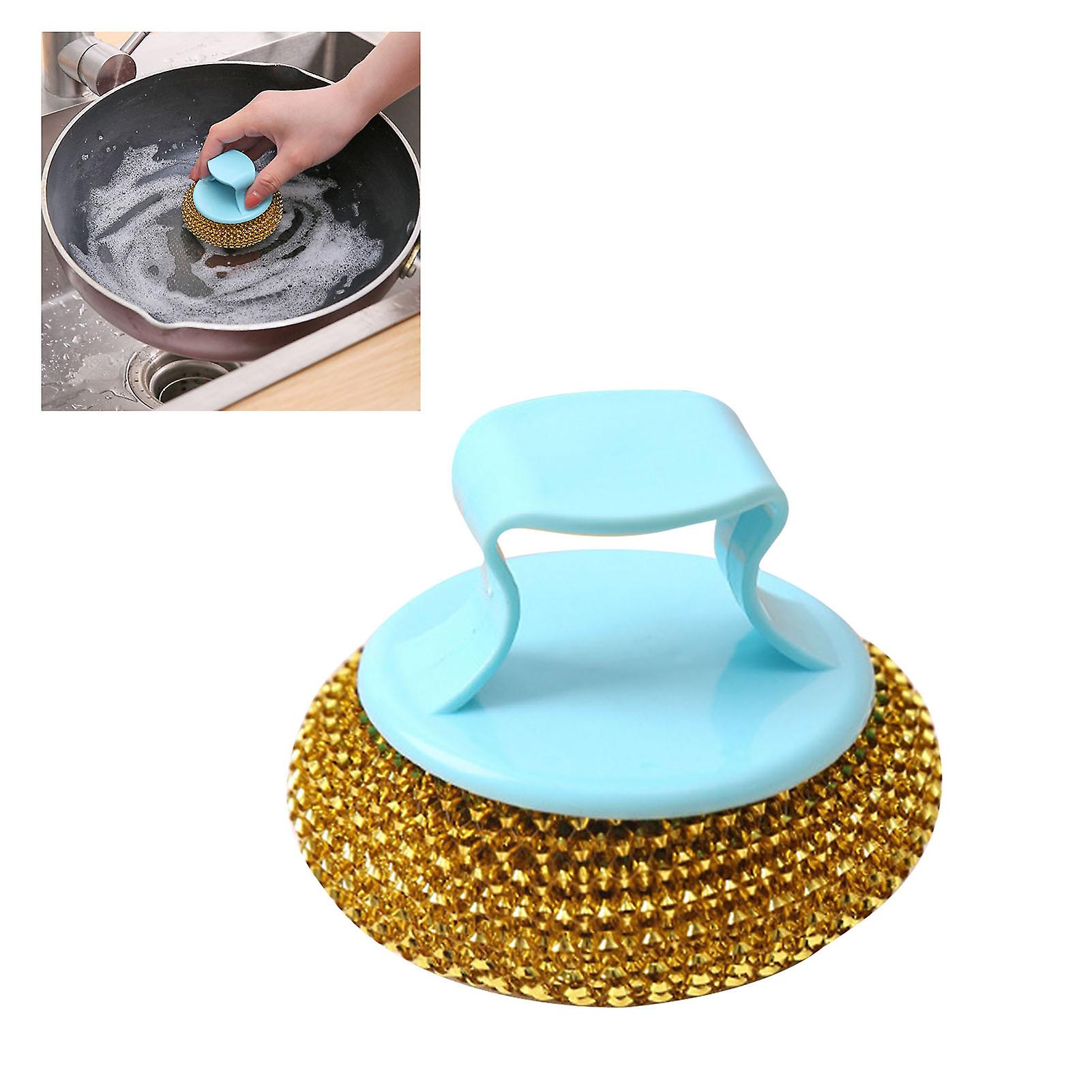 Stainless Steel Sponges with Handle Kitchen Pot Pan Dishes Cleaning ...