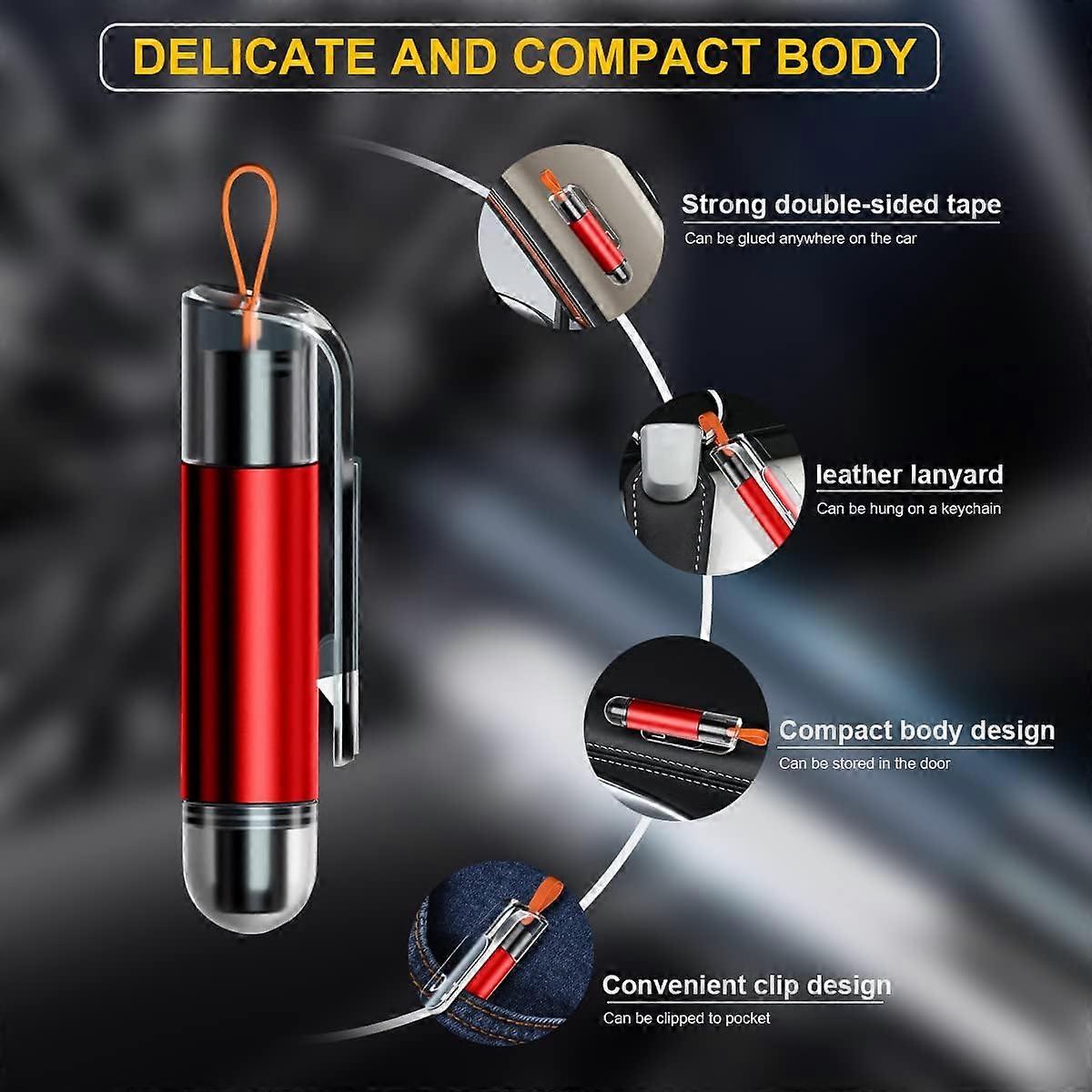 Car Mini Emergency Escape Tool, 2 in 1 Window Glass Breaker and Seat ...