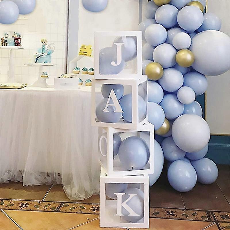 Letters Transparent Box Balloons Accessory Baby Shower 1st One Birthday ...