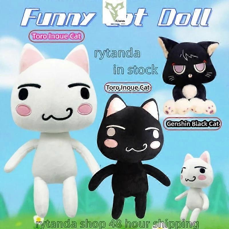 Rytanda Black Toro Inoue Cat Plush Toy Soft Stuffed Kittens Cute Animal ...