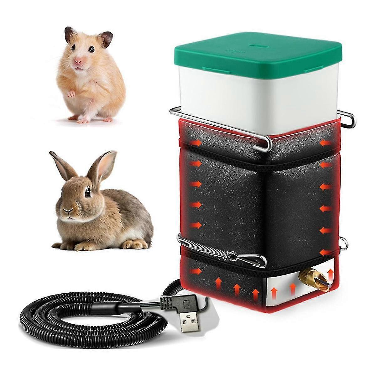 Heated Rabbit Water Bottle, 32 Oz No Drip Water Bottle For Rabbits ...