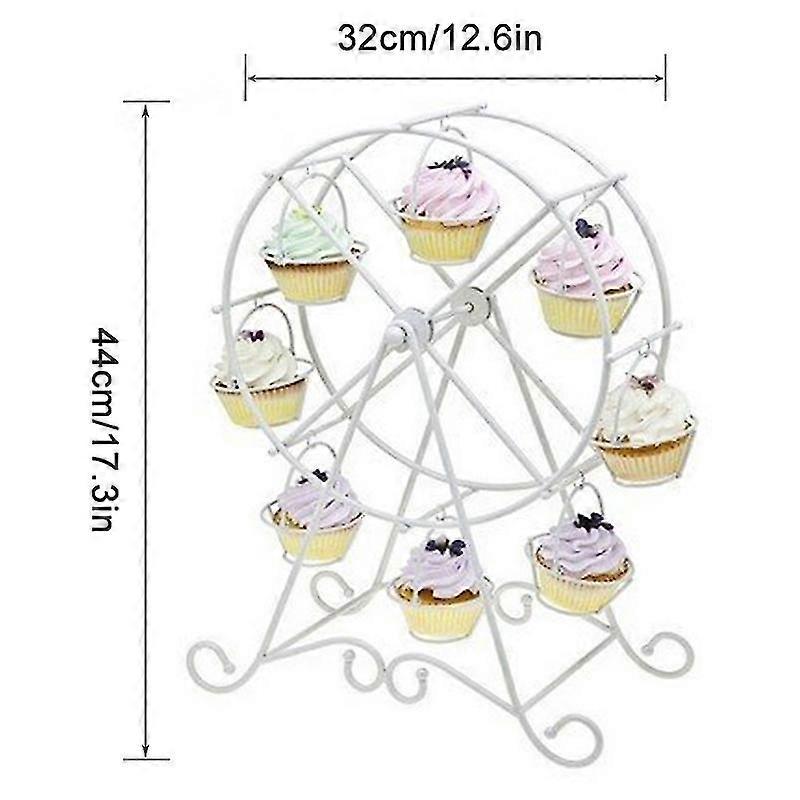 Rotating Ferris Wheel Dessert Server 8 Cupcakes Serving Tray Carnival ...