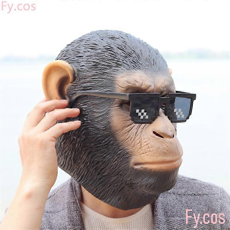 Monkey Mask Novelty Special Use Funny Gorilla Chimp Animal Full Face ...