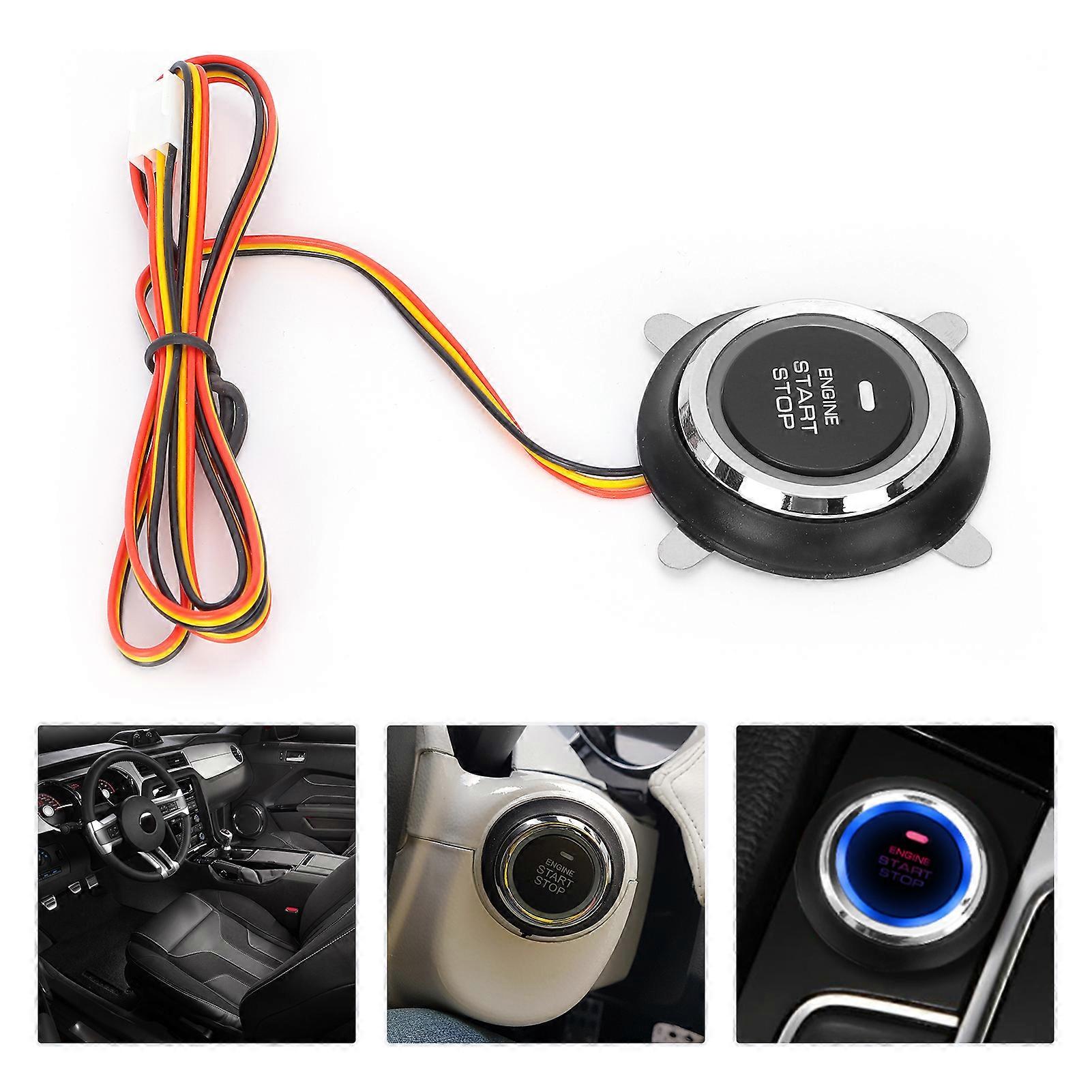 12V Engine Start Stop Push Button Universal Keyless Entry Ignition ...