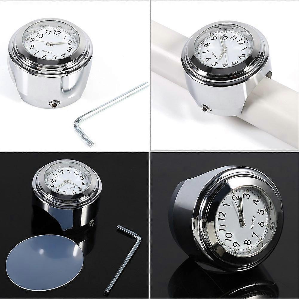 7/8" 1" Motorcycle Handlebar Mount Watch Precise Time Keeping Dial ...