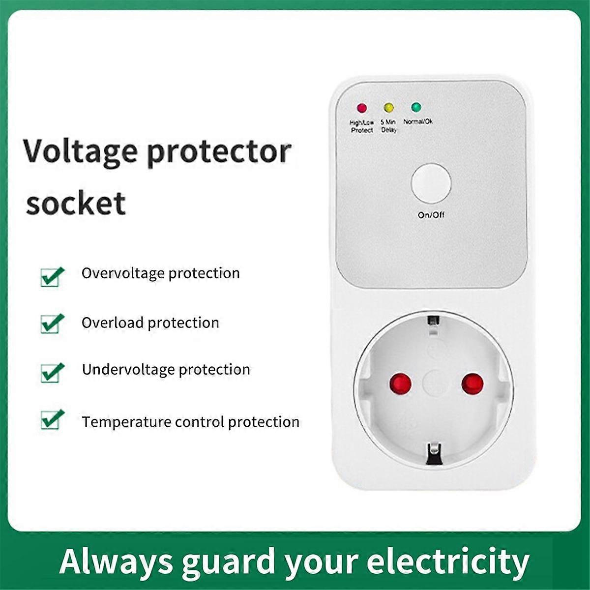Protector Voltage Relay Electrical Socket, Refrigerator Voltage ...