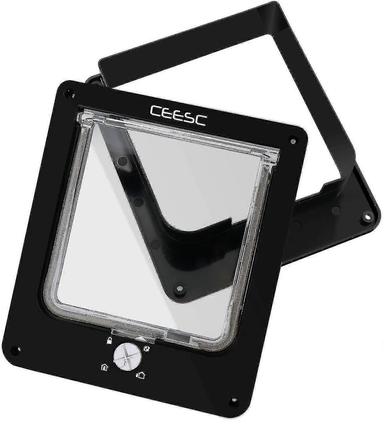 Cat Flap Magnetic Pet Door With Rotary 4 Way Lock For Cats, Kitties ...