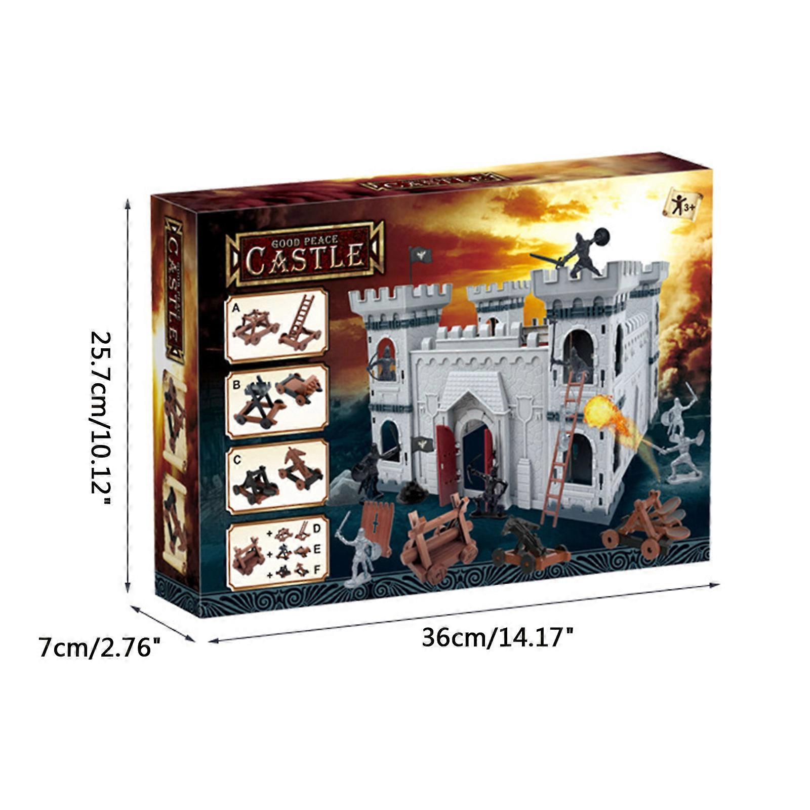 Castles Collection Toy Set Knights Castle Plastic Playset Educational ...