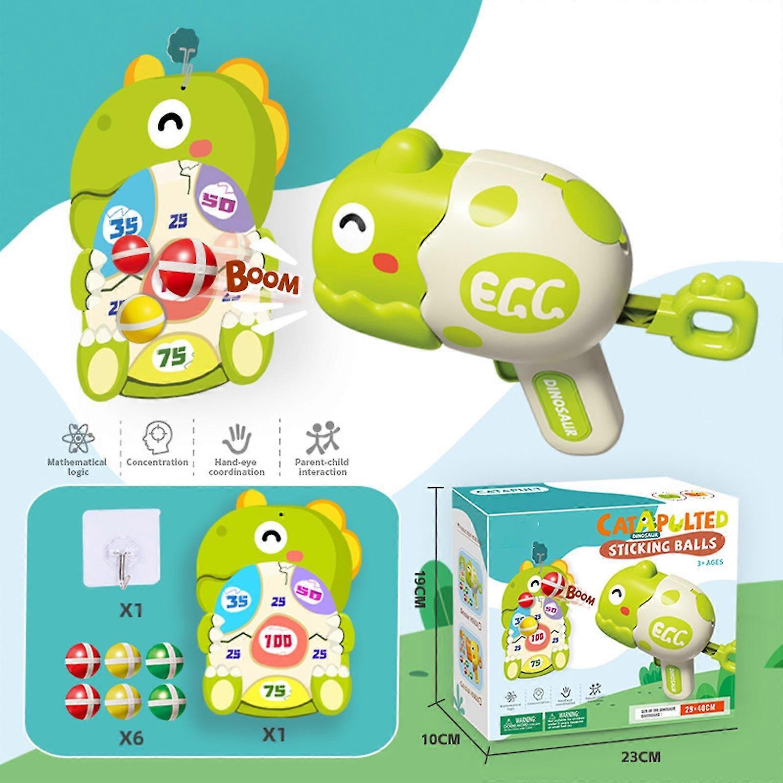 Dinosaur Dartboard Shooting Toy, Throwing Game Toy Guns With Target, 6 ...