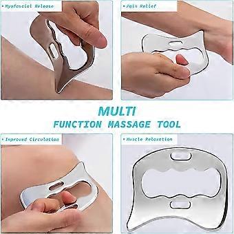 2-in-1 Stainless Steel Gua Sha Muscle Scraper Tool, Myofascial Scraping ...