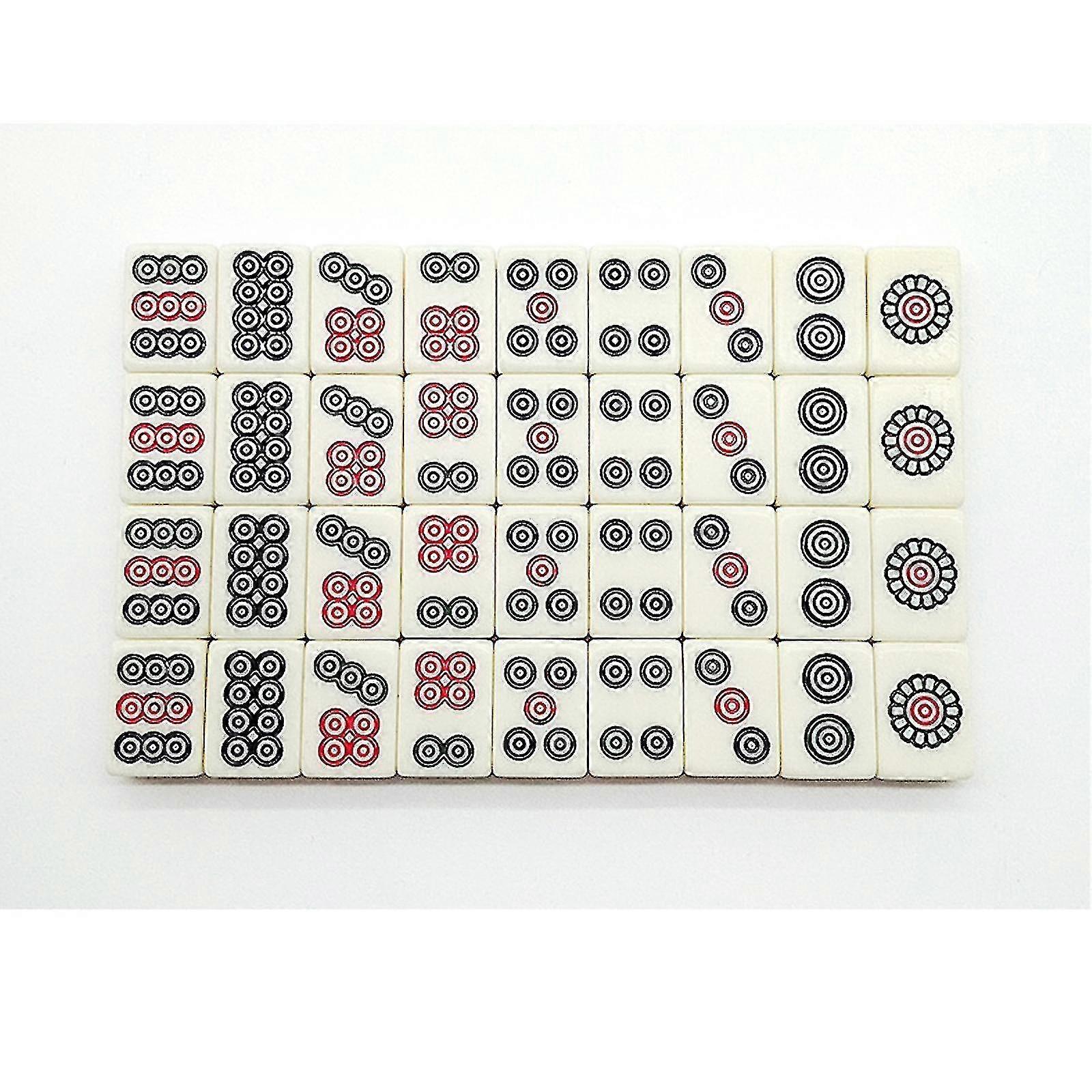 Vintage Mahjong Rare 144 Tiles Mah-jong Set Bamboo Piece W/ English ...