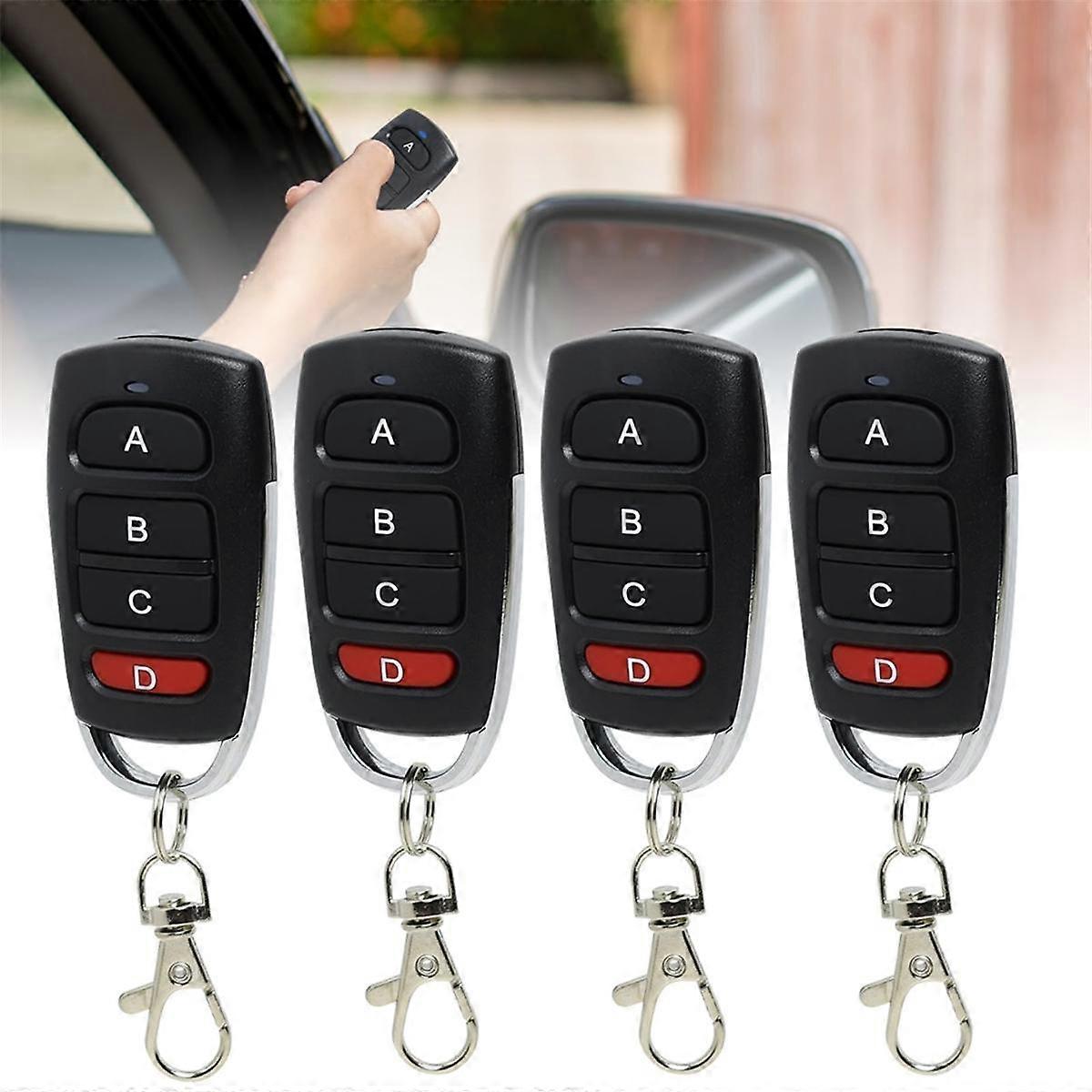 Pack of 4 Universal Garage Door Remote Controls,433 MHz,Clone Remote ...