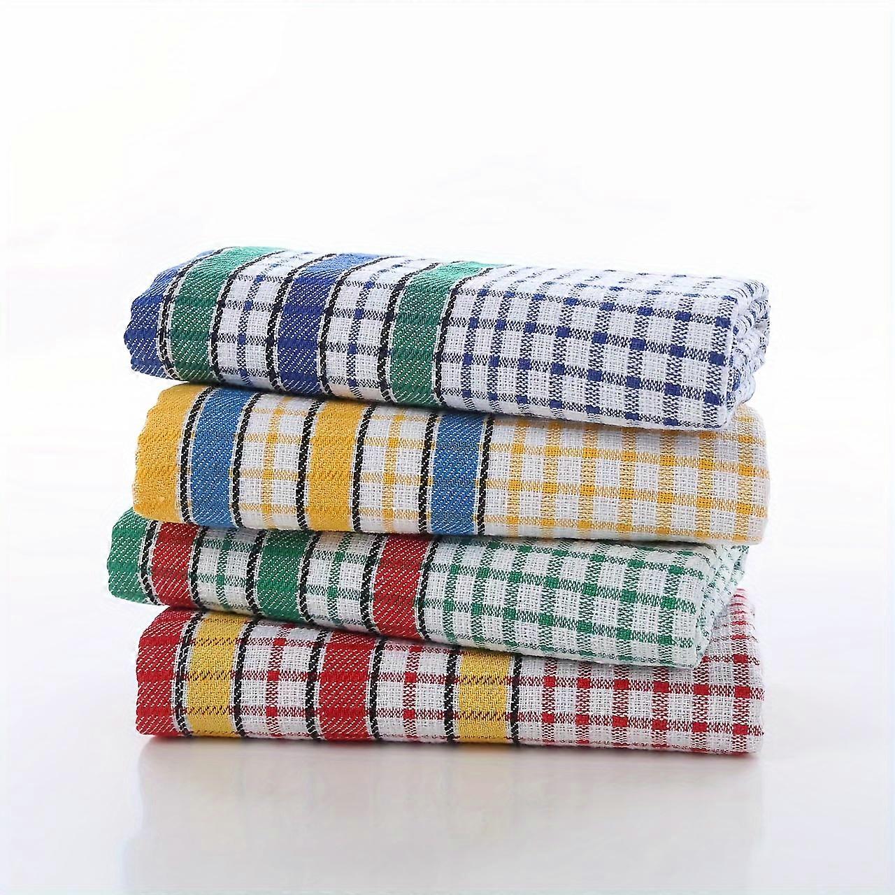 1/4pcs Large Kitchen Dish Towel, Absorbent Super Soft Cotton Dish Cloth ...