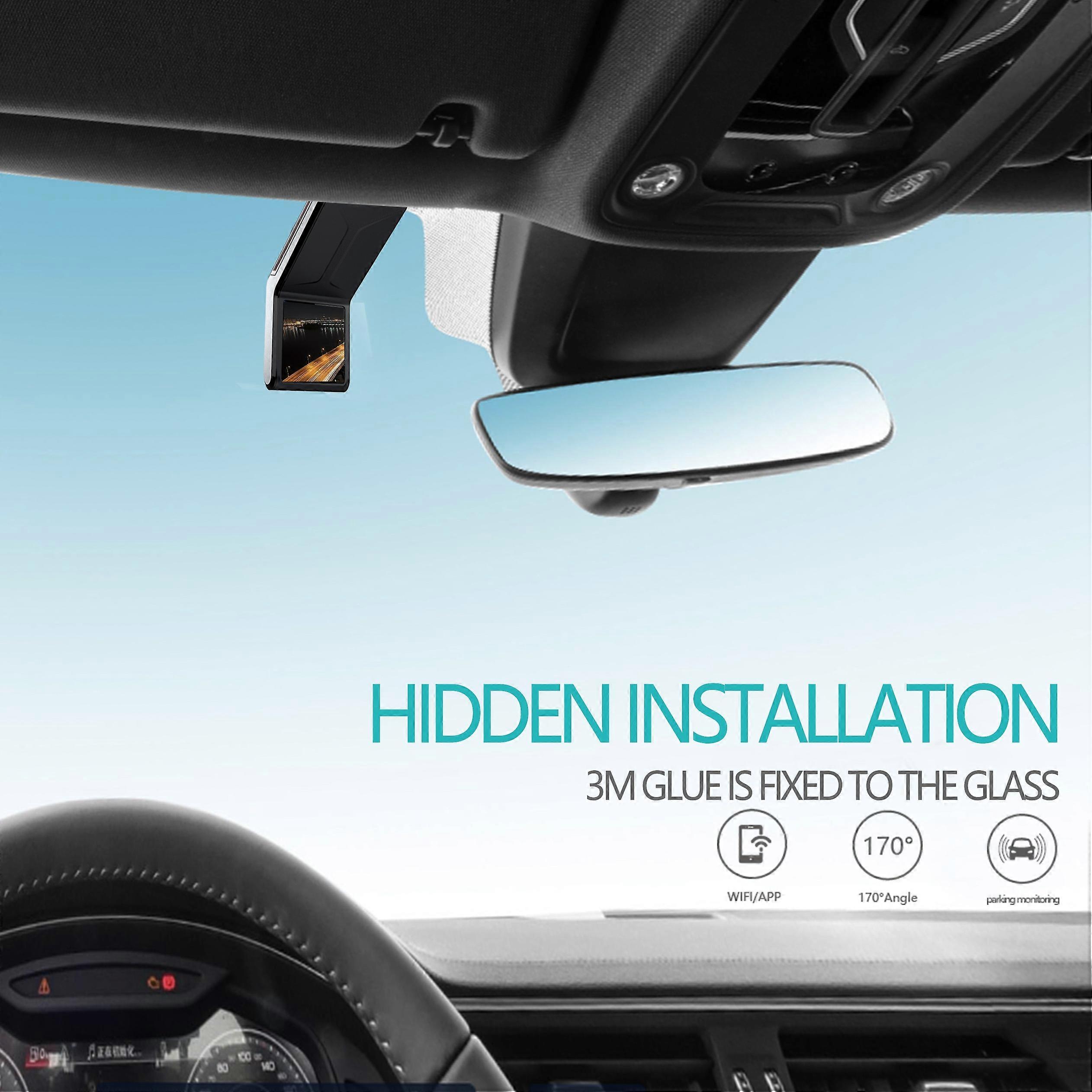 Hidden car dvr wifi dash cam 4K GPS Dashcam UHD2160P Reverse camera ...