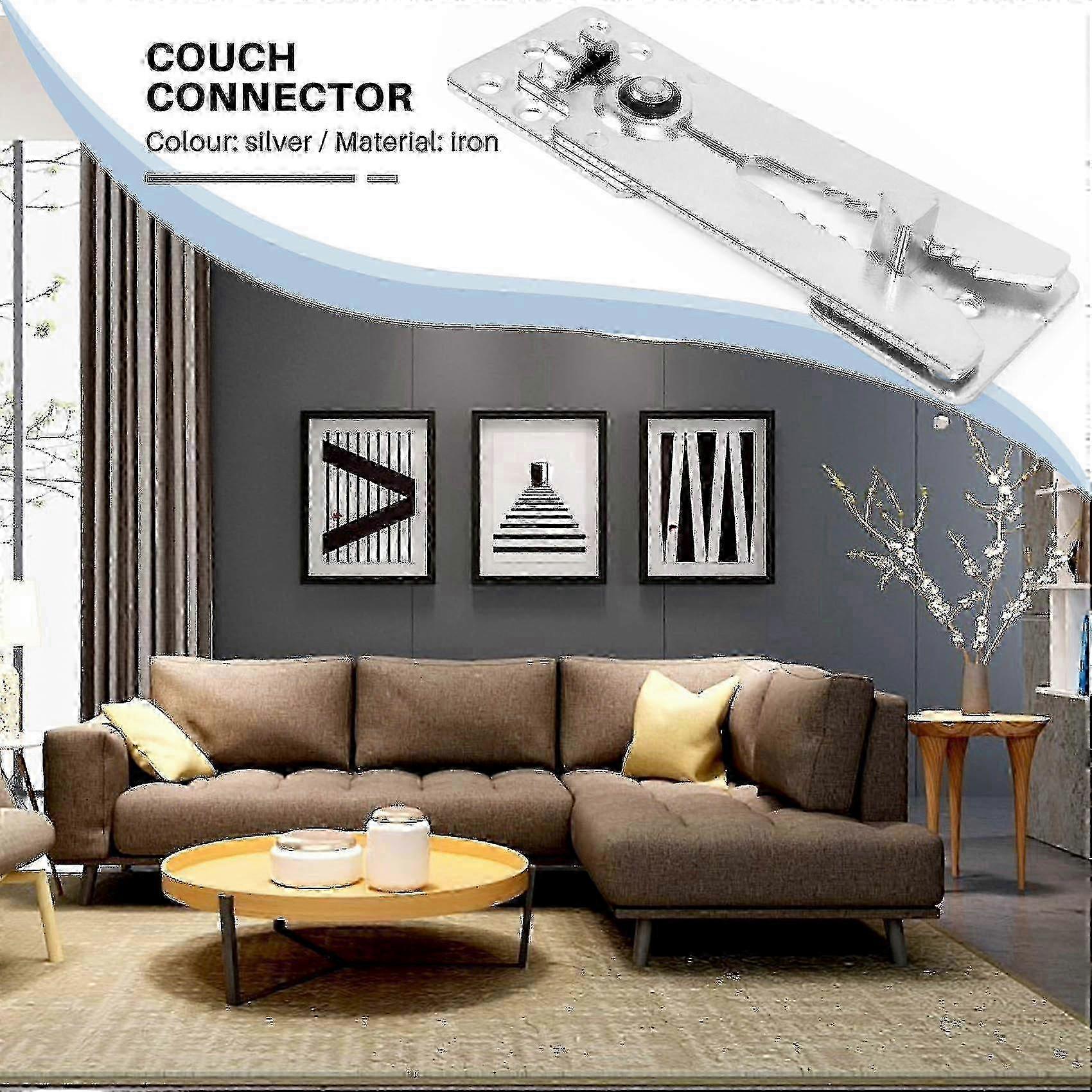2 Packs Of Sectional Sofa Connector, Metal Sectional Sofa Furniture ...