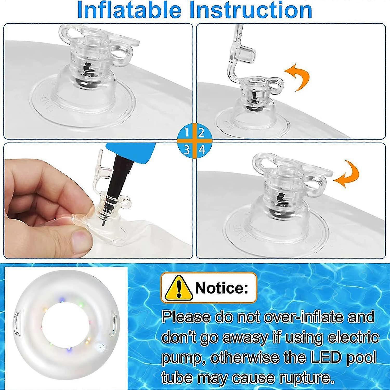 Inflatable Pool Floats, Pool Floats Adult, Light Up Led Pool Floaties ...