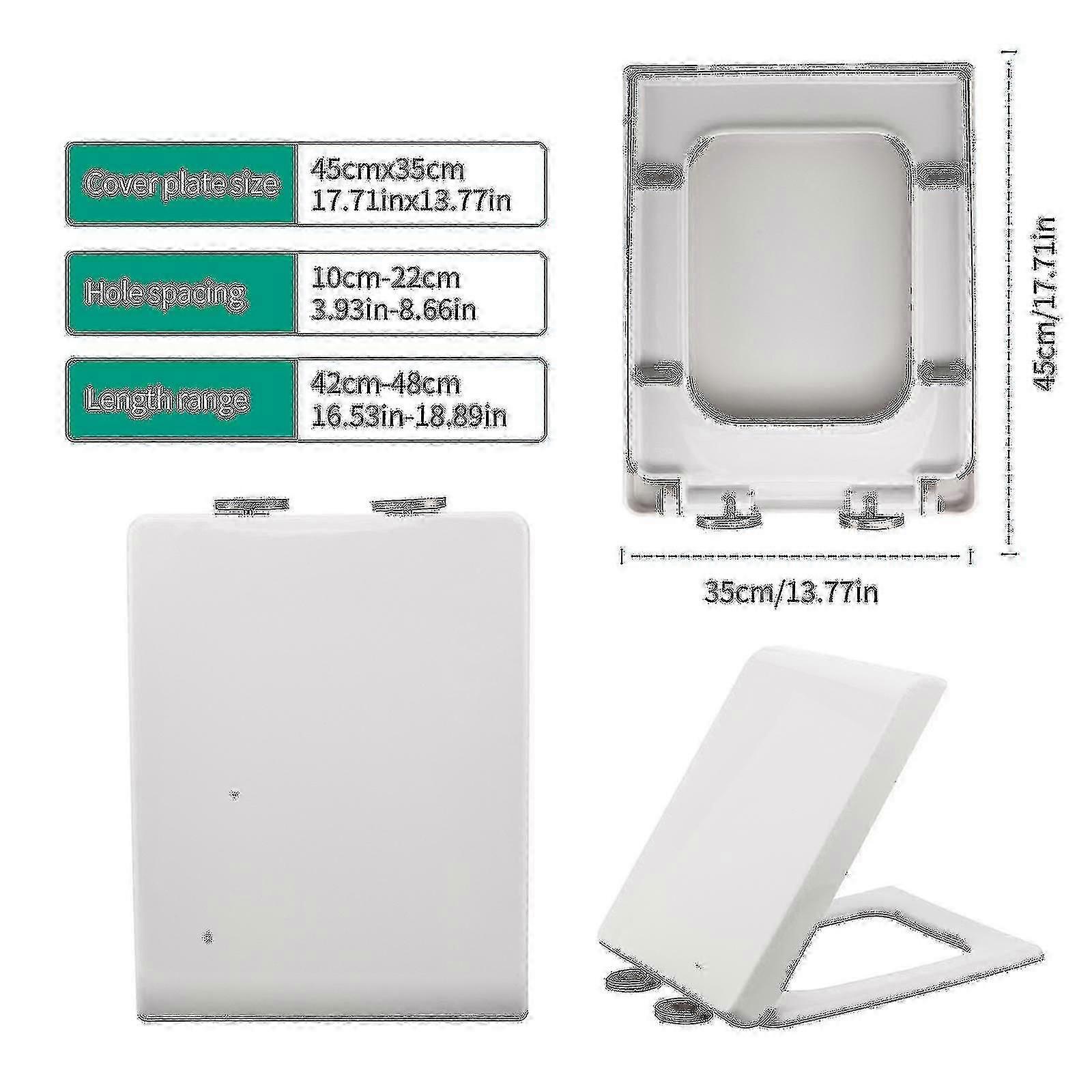 1mor Toilet Seats Close Pp Elongated Square Shape Bathroom Accessories ...