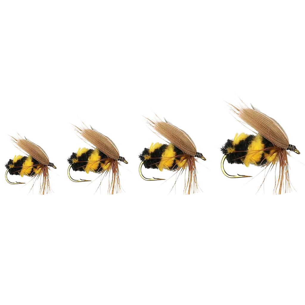 10Pcs/Lot Insects Bee Lure Fishing Dry/Wet Bee Swimbaits Boat Topwater ...