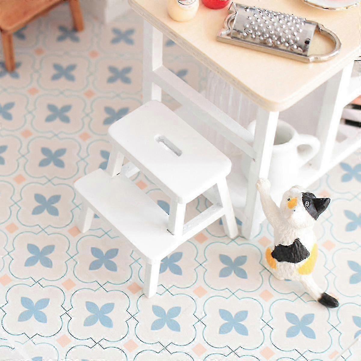 Mini wooden stool for home - Ergonomic double-layer step stool ...